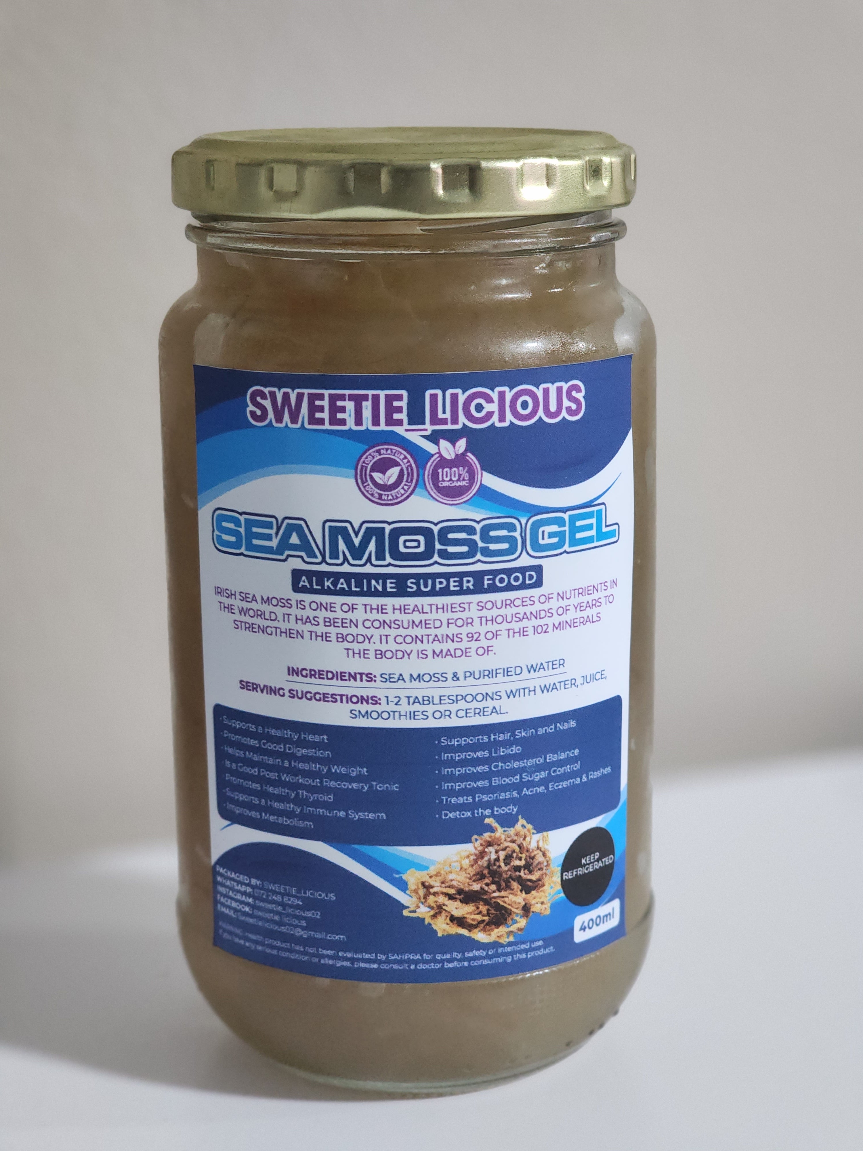 Sea Moss Gel 400ml – Kiara's Wellness World